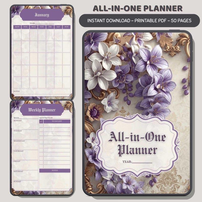 2026 All in One Planner Printable, Ultimate Life Journal Bundle ...