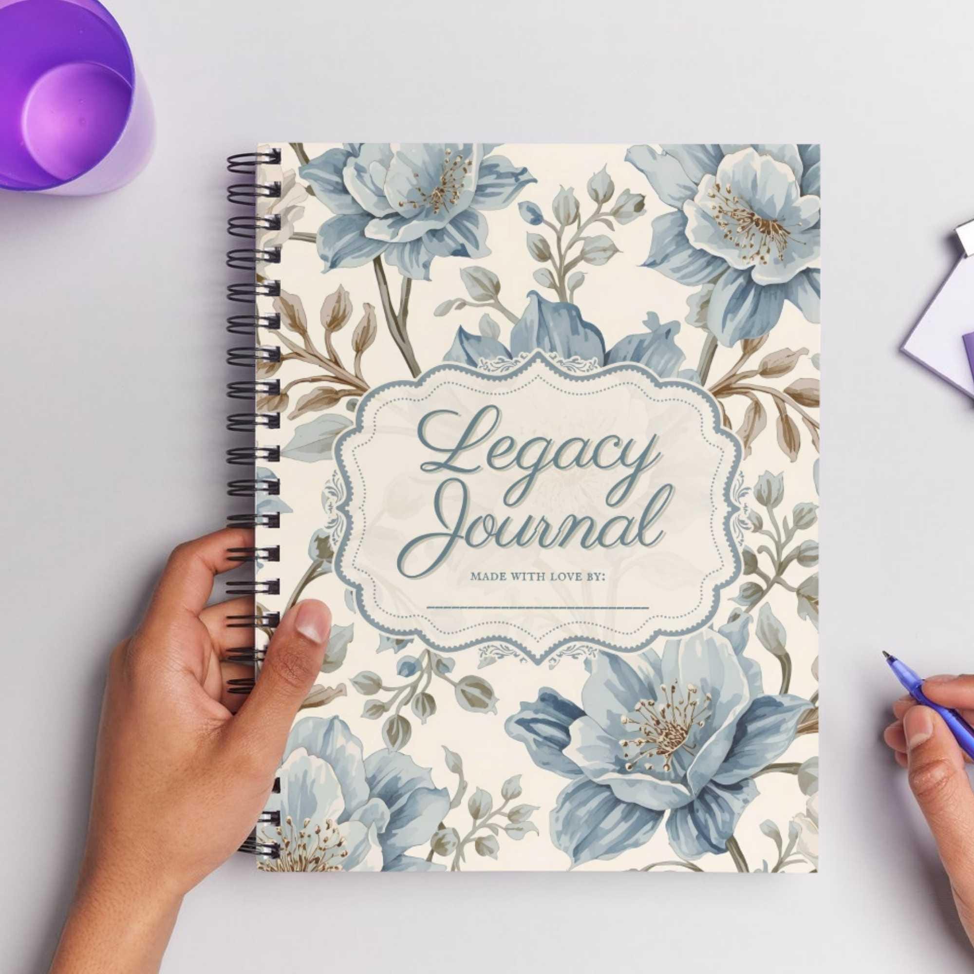 Printable Legacy Journal: Family Memory Keepsake, Heirloom Letter Tell ...