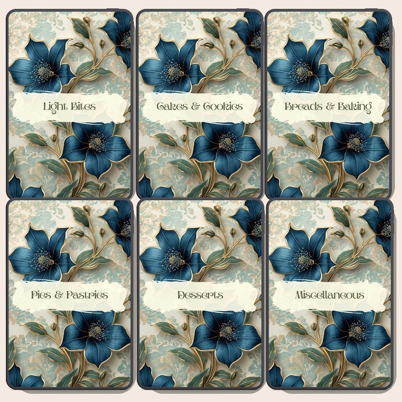 Recipe Book Binder Printable: Blank Family Recipes Cookbook DIY Kitchen ...