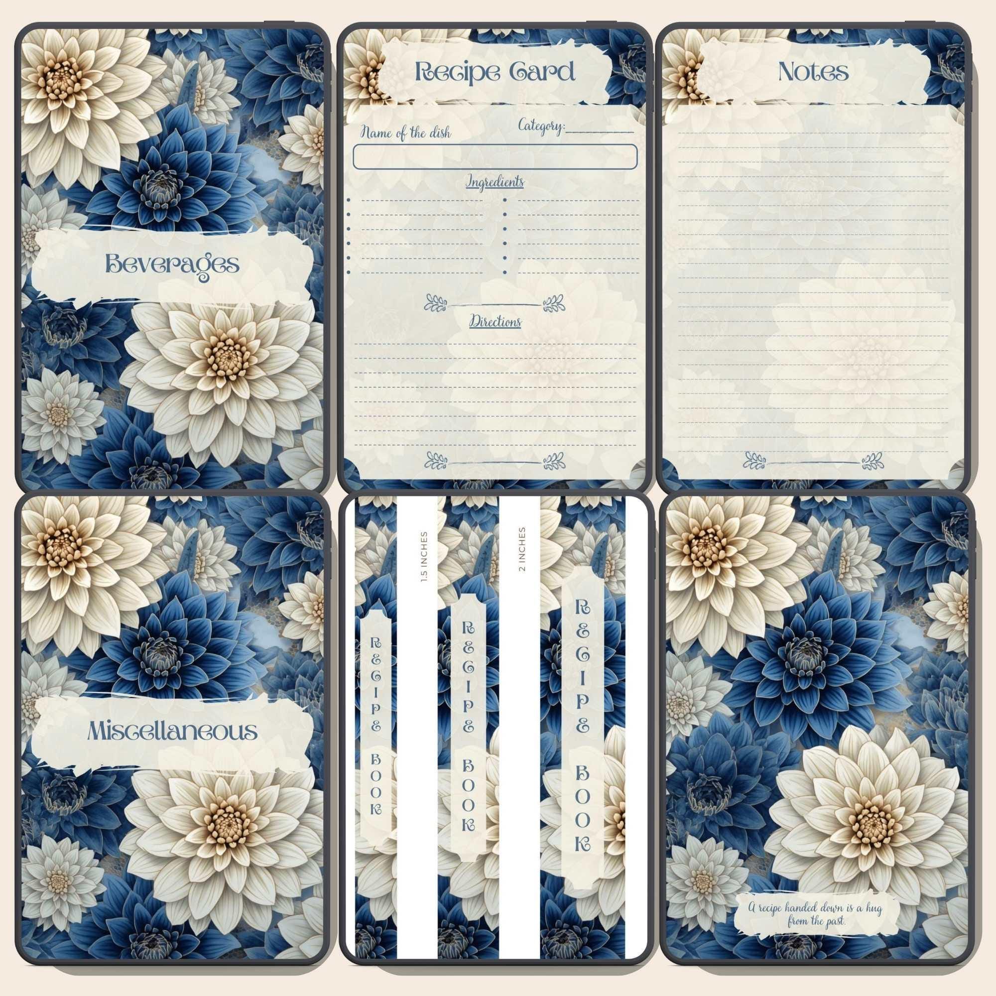Printable Recipe Book Binder: DIY Family Cookbook Organizer (digital ...