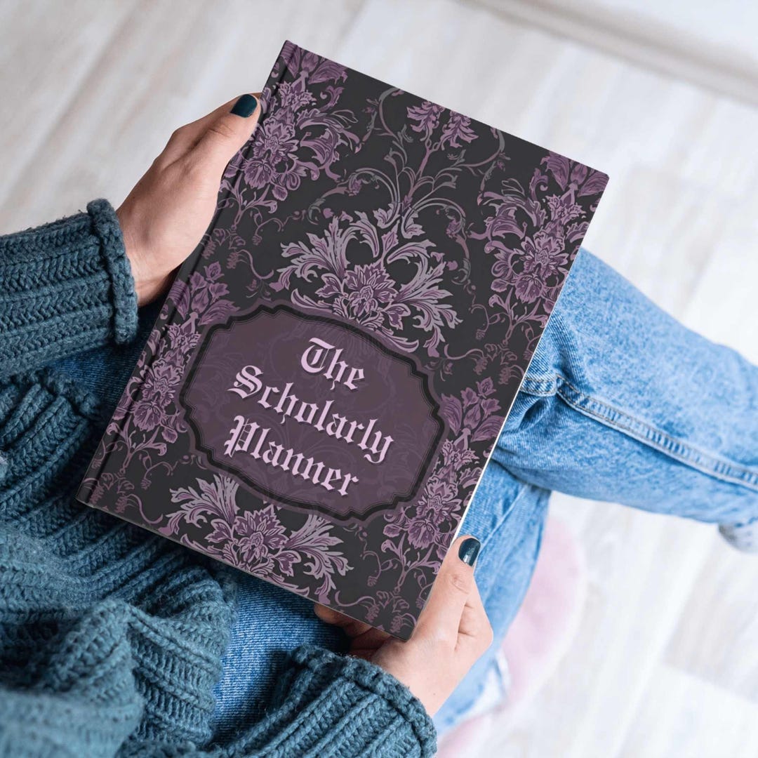 Dark Academia Student Planner Inserts Bundle Printable: Damask Gothic ...