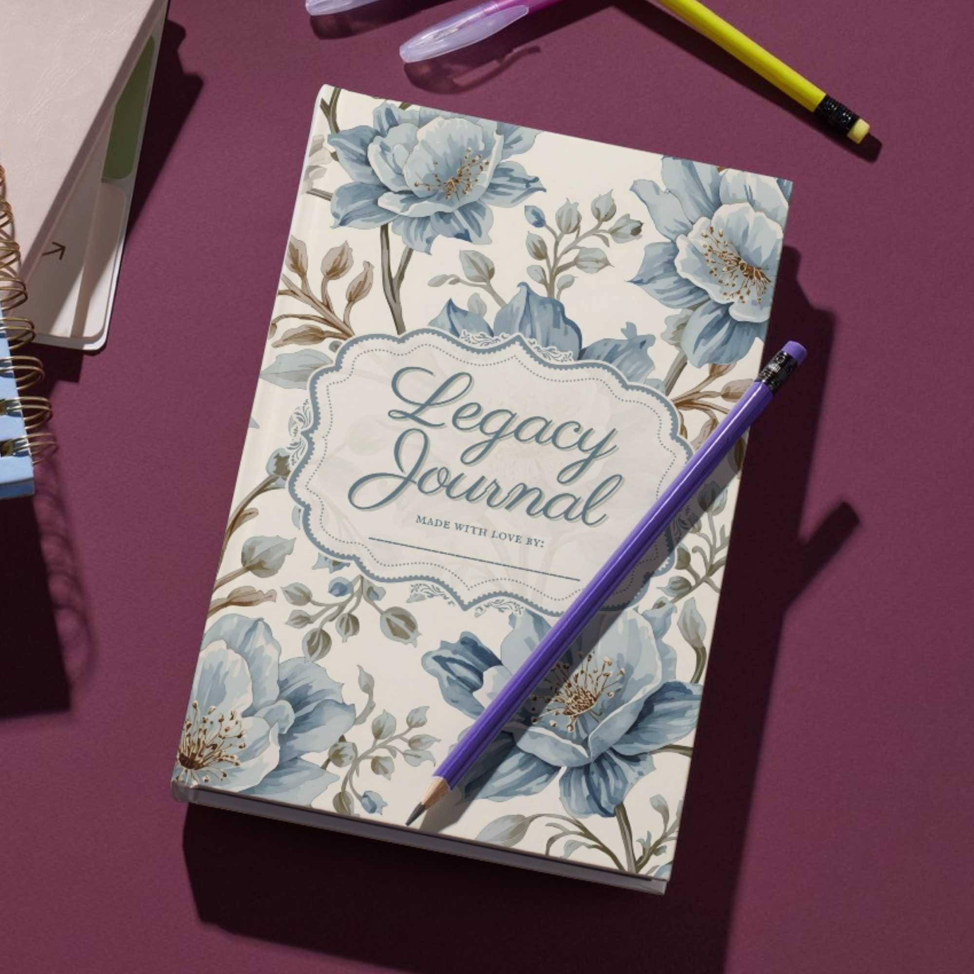 Printable Legacy Journal: Family Memory Keepsake, Heirloom Letter Tell ...