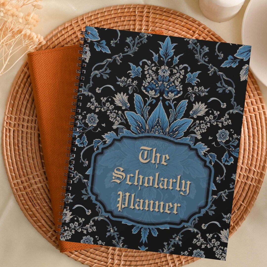 Dark Academia Student Planner Inserts Bundle Printable: Damask Gothic ...