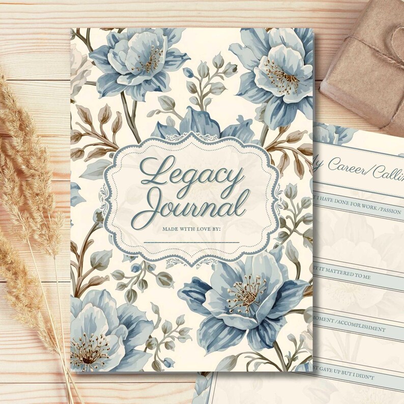 Printable Legacy Journal: Family Memory Keepsake, Heirloom Letter Tell ...