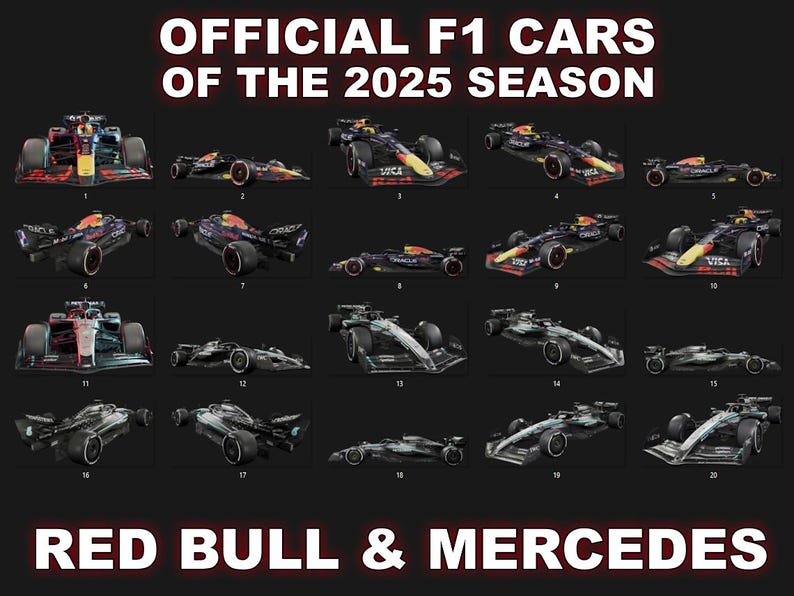 F1 Drivers & Cars 2025 PNG Mega Pack: Transparent Files - Etsy
