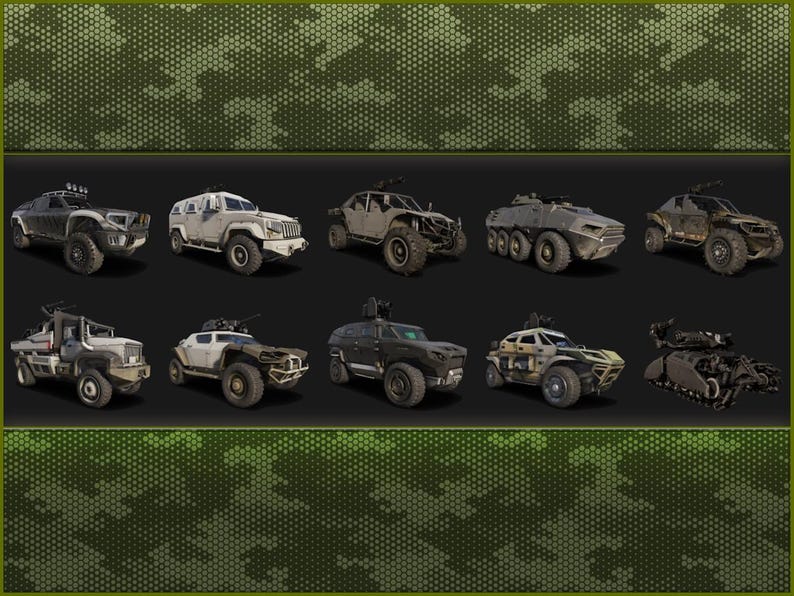 Military Clipart Bundle: Elite Soldiers & Combat Vehicles (30 Pngs, 2K ...