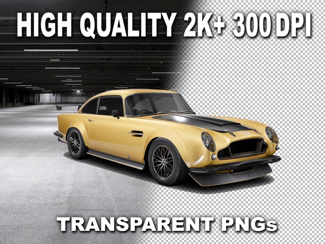Aston Martin DB5 Clipart Set | Classic Car PNG, 2K Resolution - Etsy