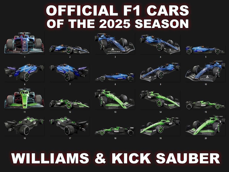 F1 Drivers & Cars 2025 PNG Mega Pack: Transparent Files - Etsy
