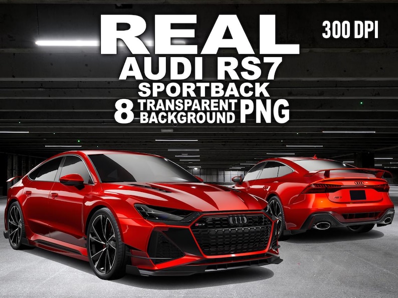 Audi RS7 Sportback PNG Clipart, Transparent Background (300 DPI) - Etsy