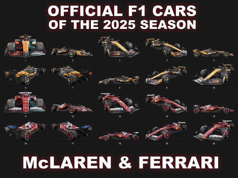 F1 Drivers & Cars 2025 PNG Mega Pack: Transparent Files - Etsy