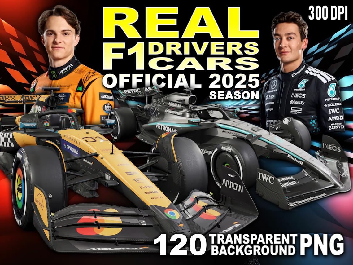 F1 Drivers & Cars 2025 PNG Mega Pack: Transparent Files - Etsy