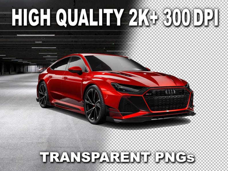 Audi RS7 Sportback PNG Clipart, Transparent Background (300 DPI) - Etsy