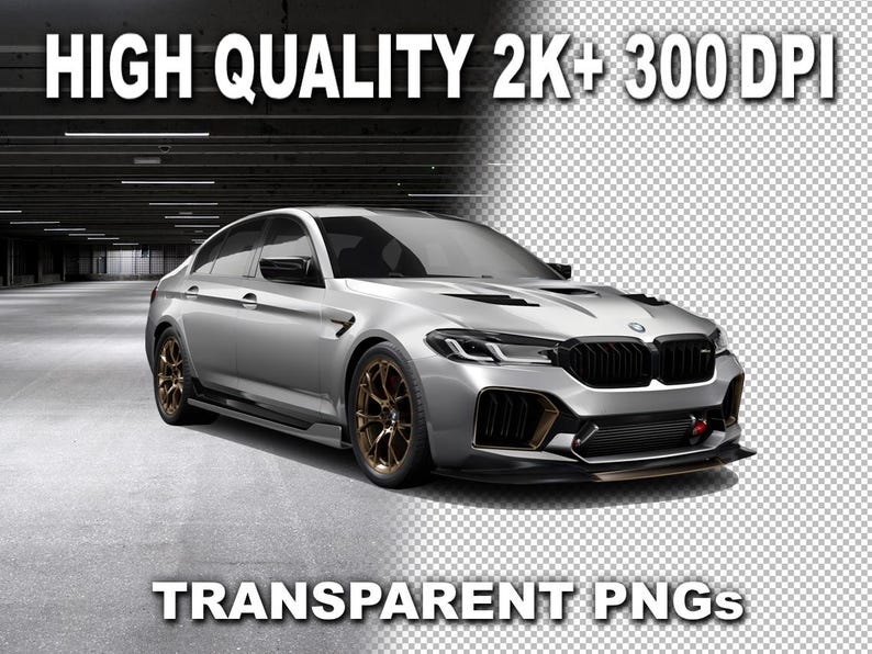 BMW M5 CS PNG Pack: 8 Transparent Background Car Renders (300 Dpi ...