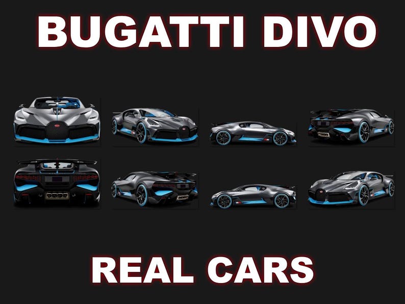 Bugatti Divo Hypercar PNG: 8 Transparent Backgrounds (300 DPI) - Etsy