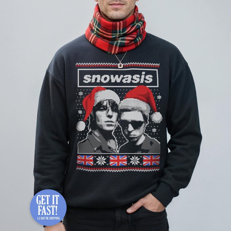 Oasis Christmas Jumper - Etsy UK