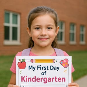 Editable First Day of School Signs | Printable PDF for Kindergarten ...