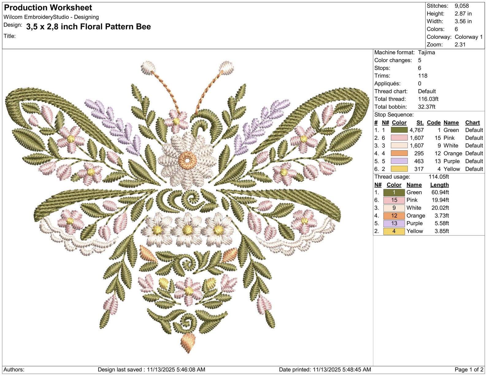Floral Bee Embroidery Design | Botanical Art (EMB Included) - Etsy