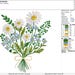 Daisy Forget-me-not Embroidery Design: Floral Bouquet Pattern (EMB File ...