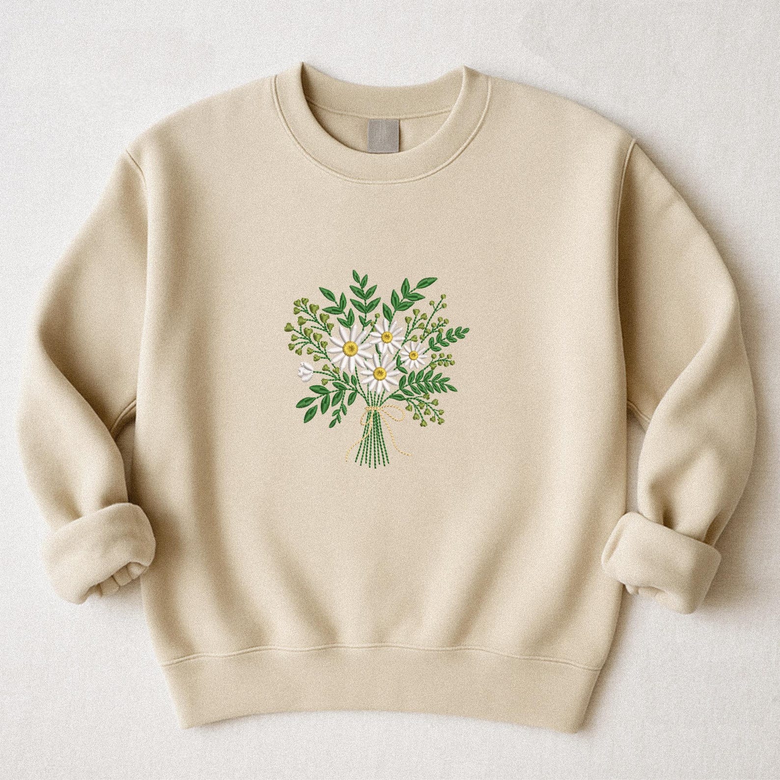 Daisy Forget-me-not Embroidery Design: Floral Bouquet Pattern (EMB File ...