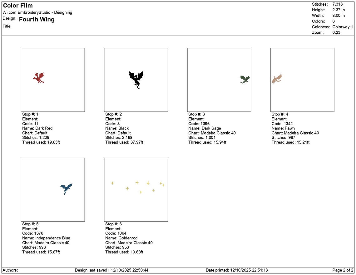 Fourth Wing Embroidery Designs | Flying Dragon Patterns | Bookish ...