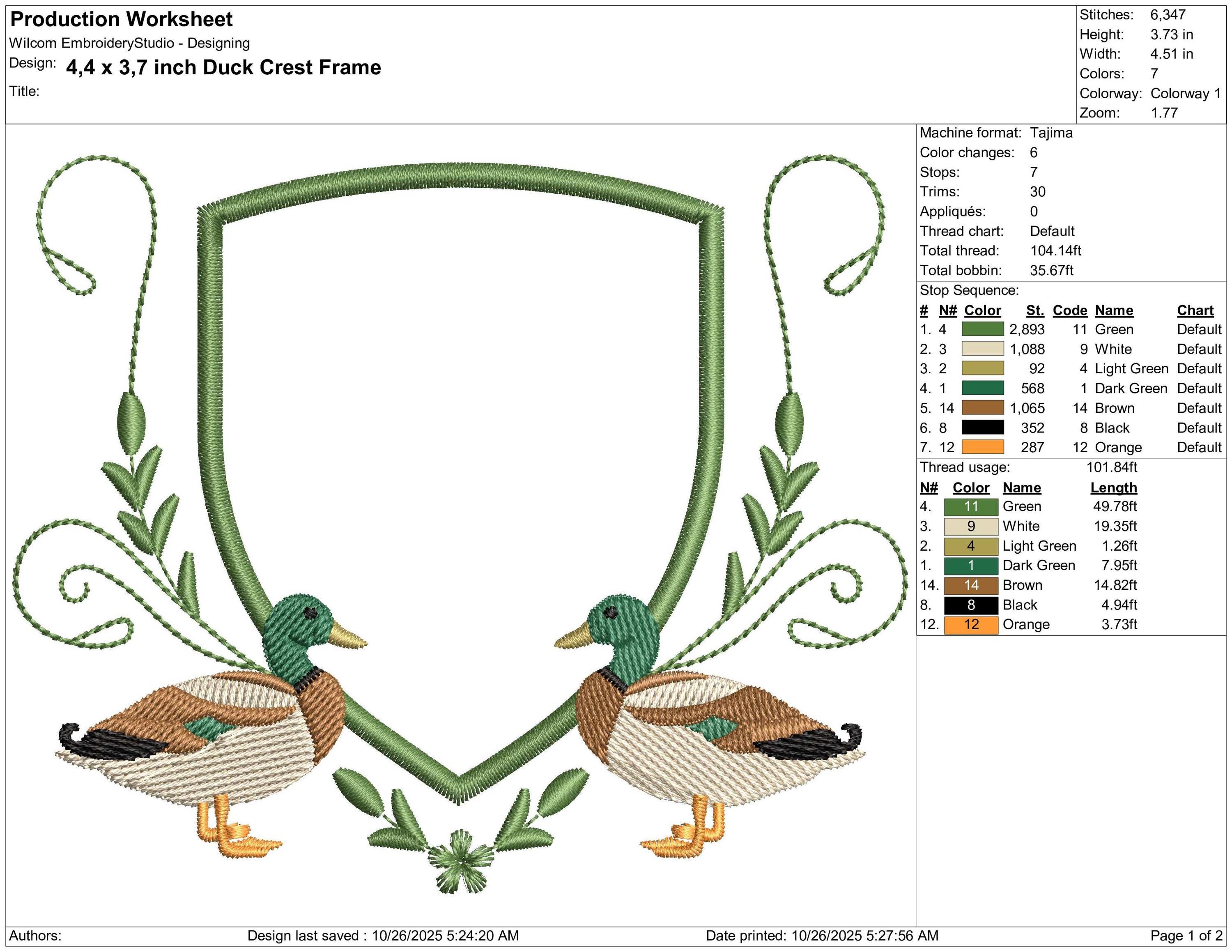 Baby Crest Frame Embroidery Designs | Mallard, Teddy, Retriever (EMB ...