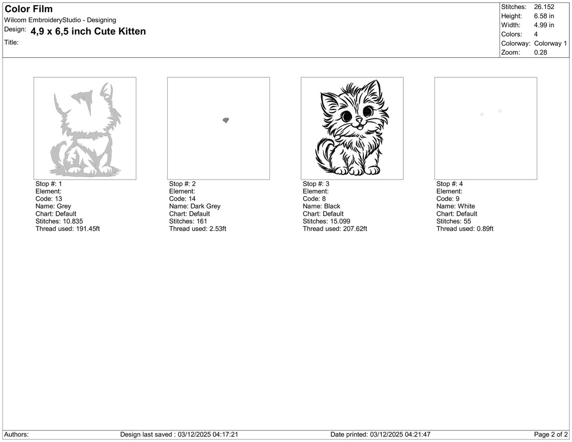 Cute Kitten Embroidery Design | Adorable Cat Digital Pattern | Instant ...