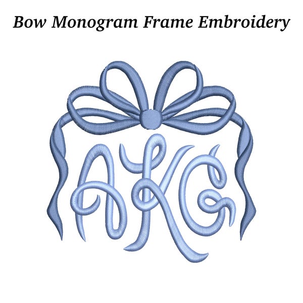Bow Monogram - Etsy