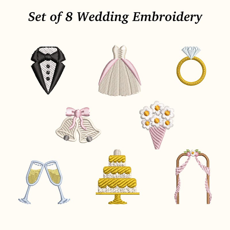 Wedding Embroidery Designs - Etsy