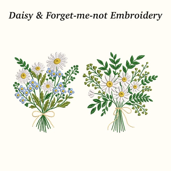 Forget Me Not Embroidery Design - Etsy