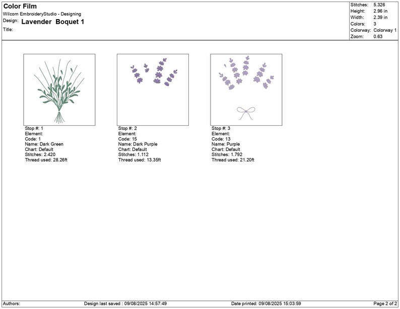 Lavender Bouquet Embroidery Design: Floral Stitch File (EMB, DST, PES ...