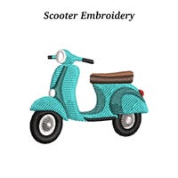 Biker Embroidery Design: Motorcycle Machine Embroidery File (instant ...