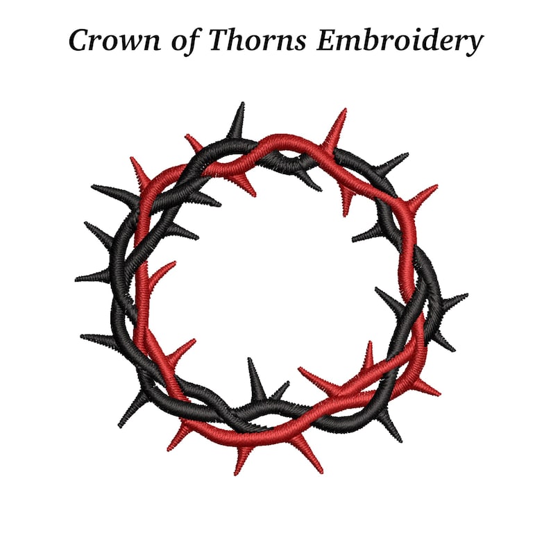 Crown of Thorns Embroidery Design: Religious Easter Pattern (EMB ...