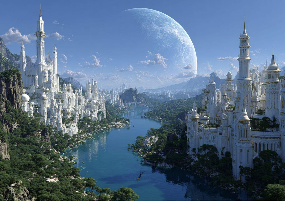 Luminous Fantasy Cityscapes - Imaginary City Art-storytelling ...