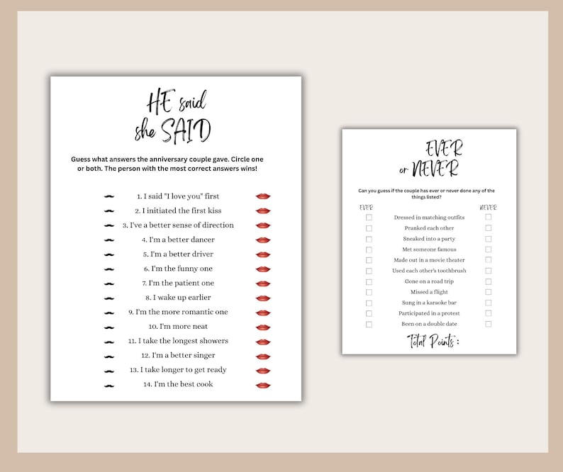 Printable Engagement Party Games Engagement Game Bundle Proposal ...