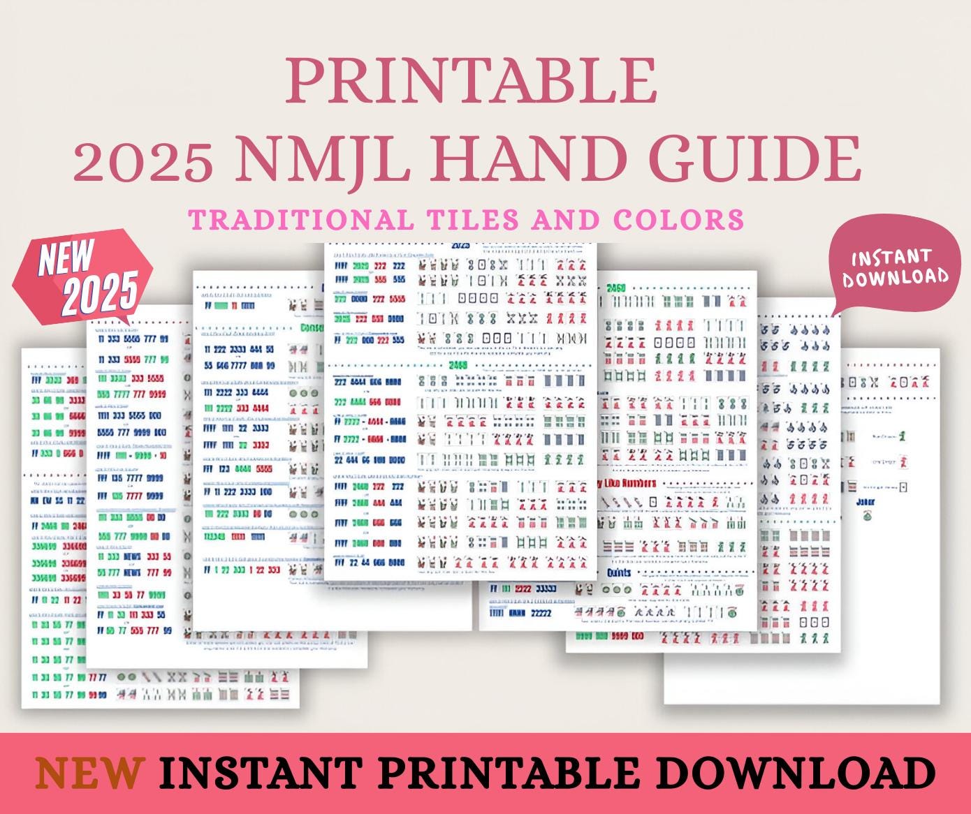 2025 NMJL Mahjong Cheat Sheet: Beginner-friendly Quick Reference ...