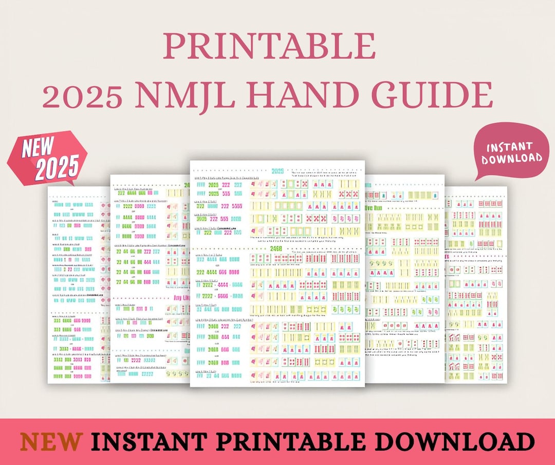 2025 NMJL Mahjong Cheat Sheet: Beginner-friendly Quick Reference ...