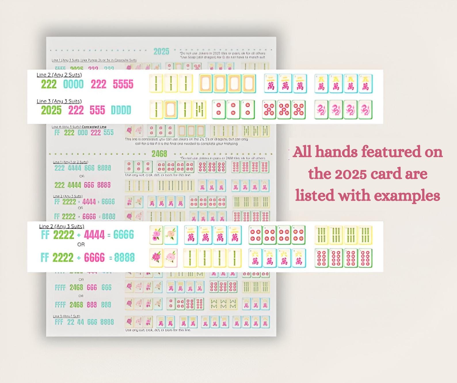 2025 NMJL Mahjong Cheat Sheet: Beginner-friendly Quick Reference ...