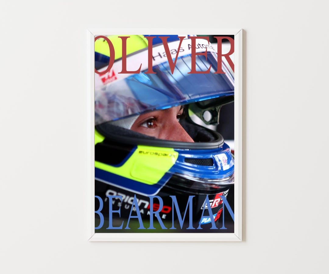 Oliver Bearman Poster - Formula 1 Poster - Etsy