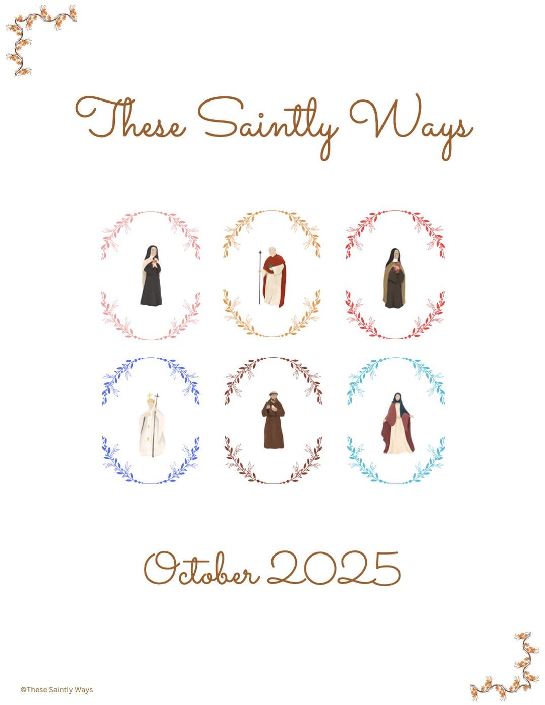 Printable Catholic Saints Calendar, Stories, Activities for October ...