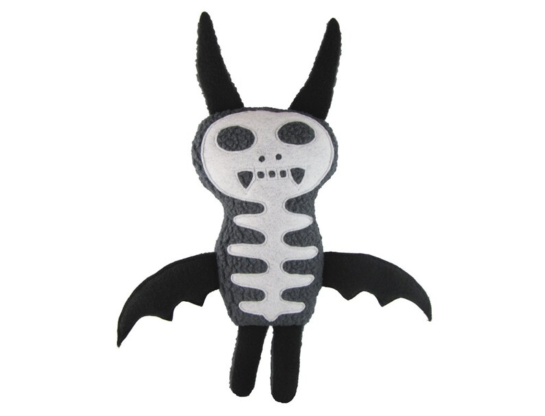 Stuffed Plush Bat Worry Monster Doll Monster Toy Skeleton | Etsy