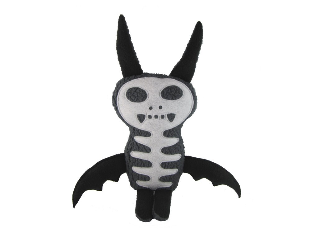 Stuffed Plush Bat Worry Monster Doll Monster Toy Skeleton | Etsy