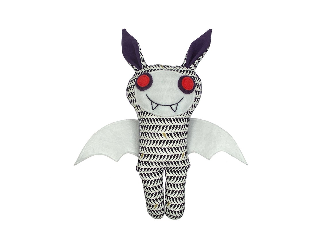 Stuffed Bunny Bat, Winged Bunny Rabbit, Plush Animal, Fabric Monster ...
