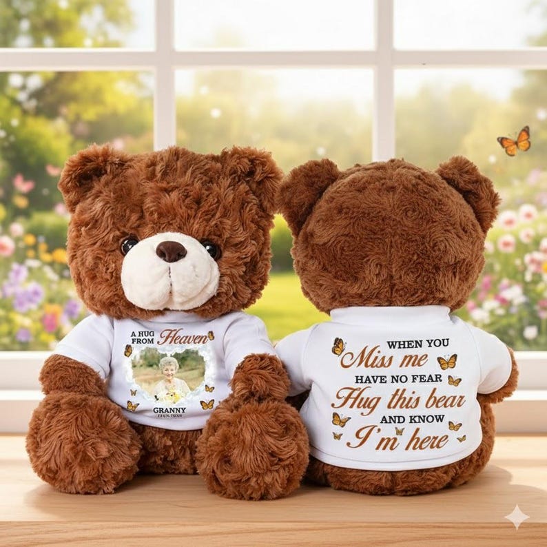 A Hug From Heaven Memorial Bear, in Loving Memory Bear, Photo Sympathy ...