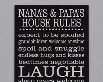 Nana and Papa Sign House - Etsy