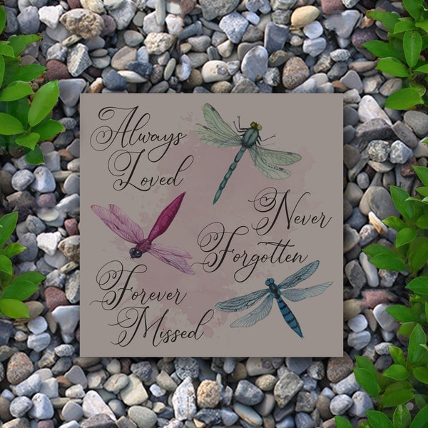 Dragonfly Memorial Stone - Etsy