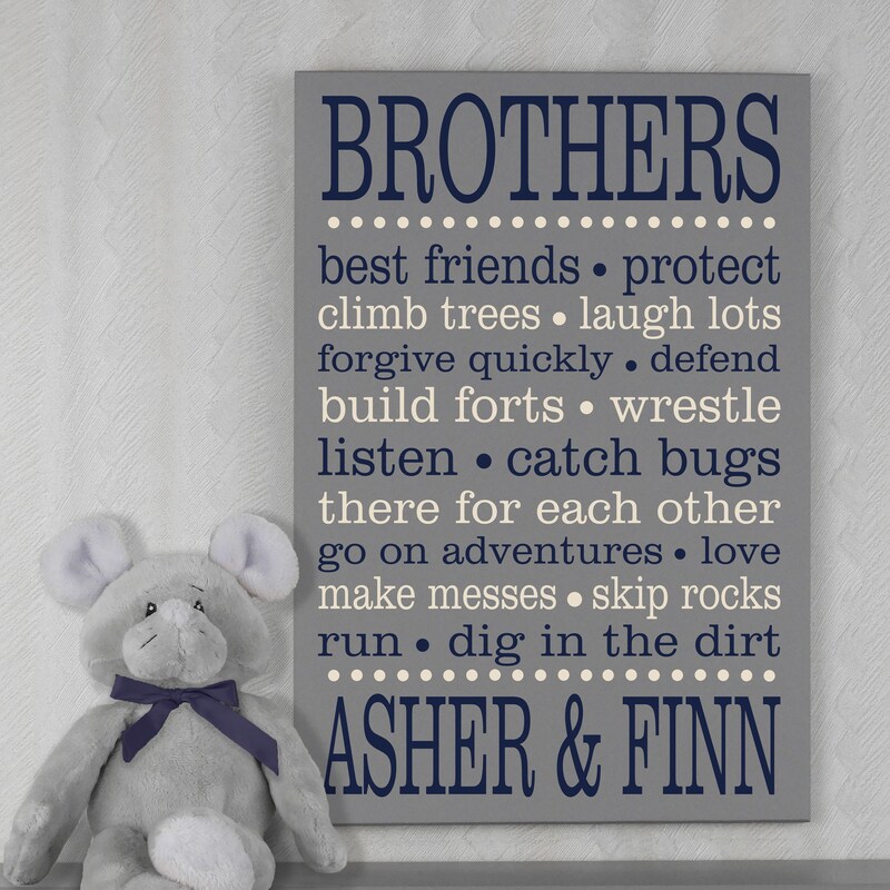 Brothers Wall Art - Etsy