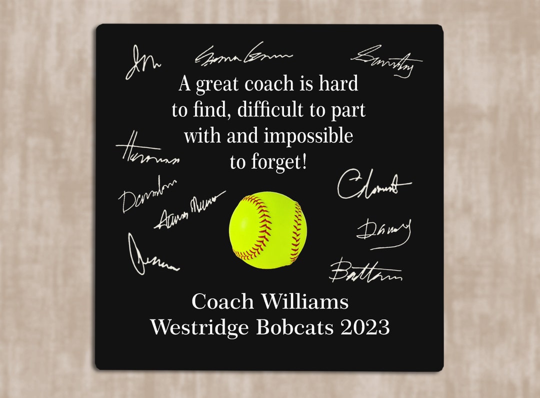 Softball Coach Gift "a Great Coach..." Coach Gifts Softball, Gifts for ...