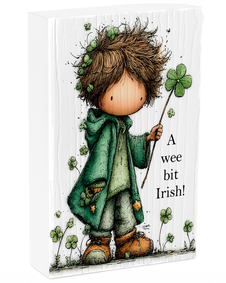 A Wee Bit Irish Block Plaque | Sign St Patrick’s Day Irish Decor Gift ...