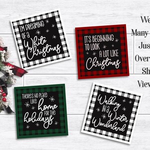 Christmas Farmhouse Plaid Sign believe in the Magic of Christmas ...