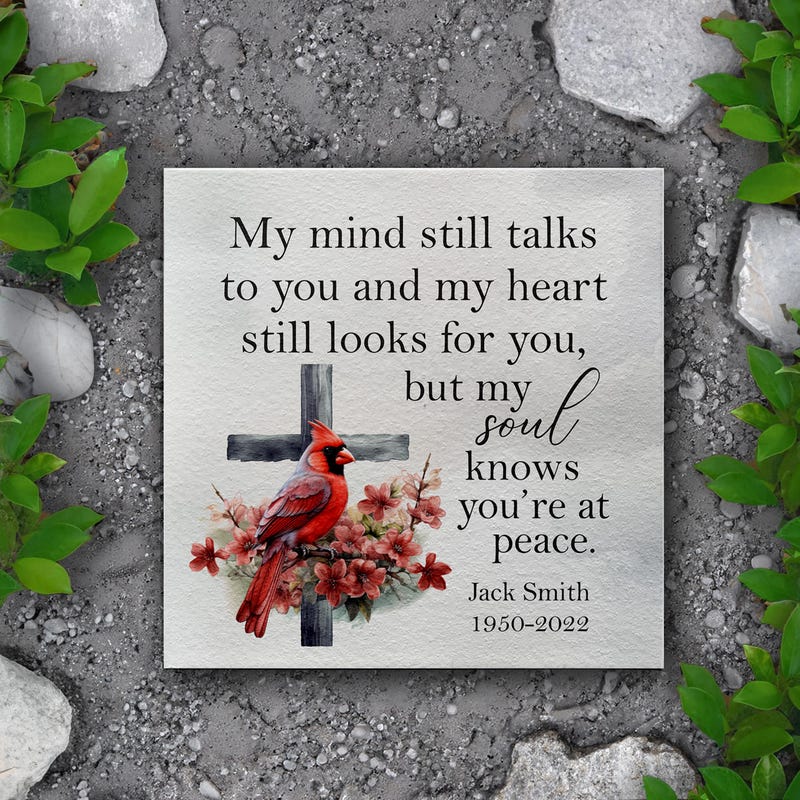 Cardinal Memorial Stone - Etsy